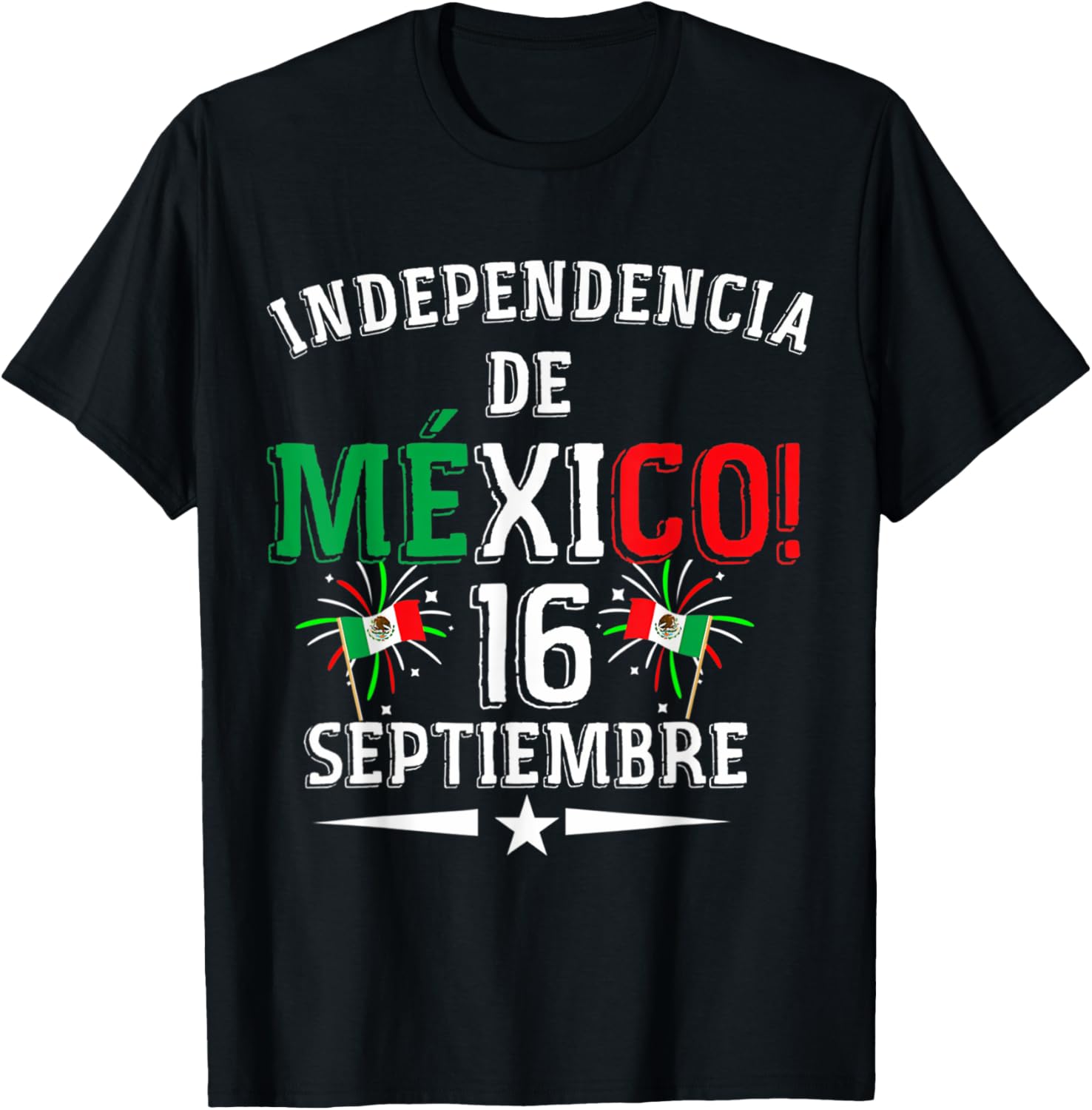 Amazon.com: Viva Mexico September 16 Independence Of Mexican Flag T-Shirt : Clothing, Shoes ...